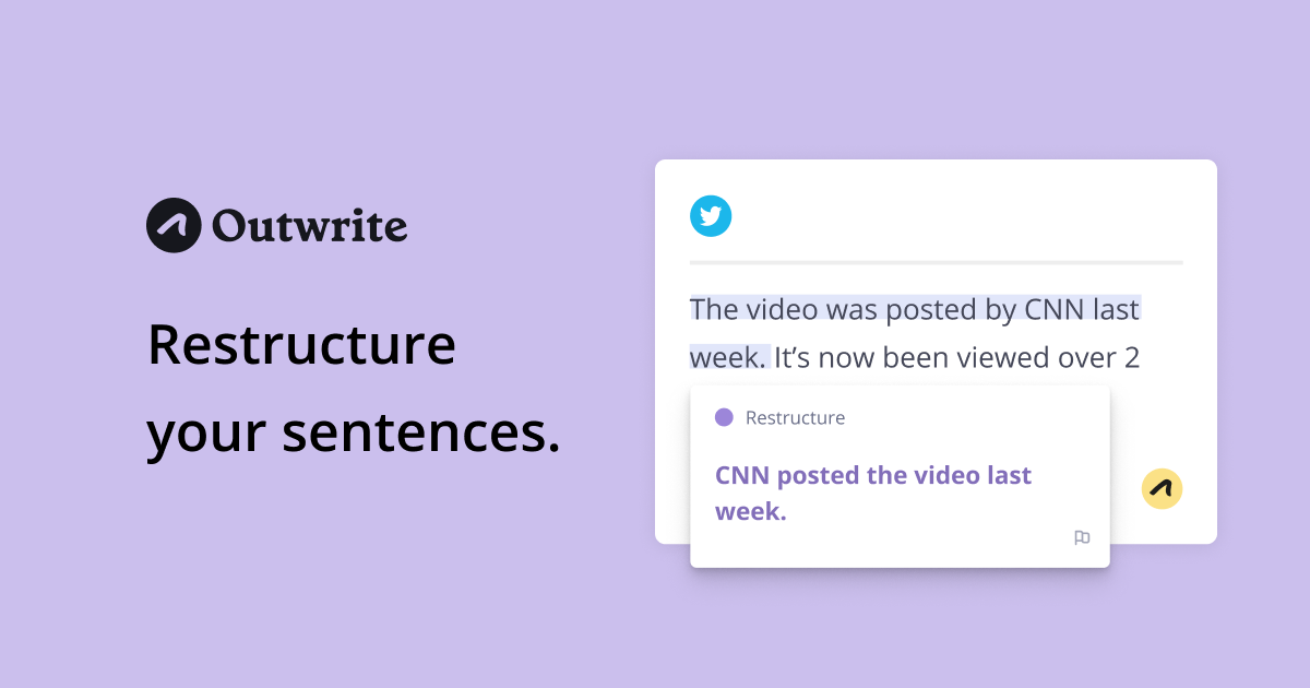 Outwrite - Restructure your Sentences