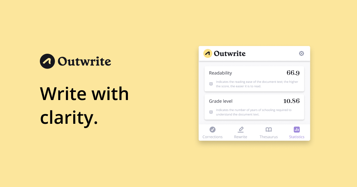 Outwrite - Readability score
